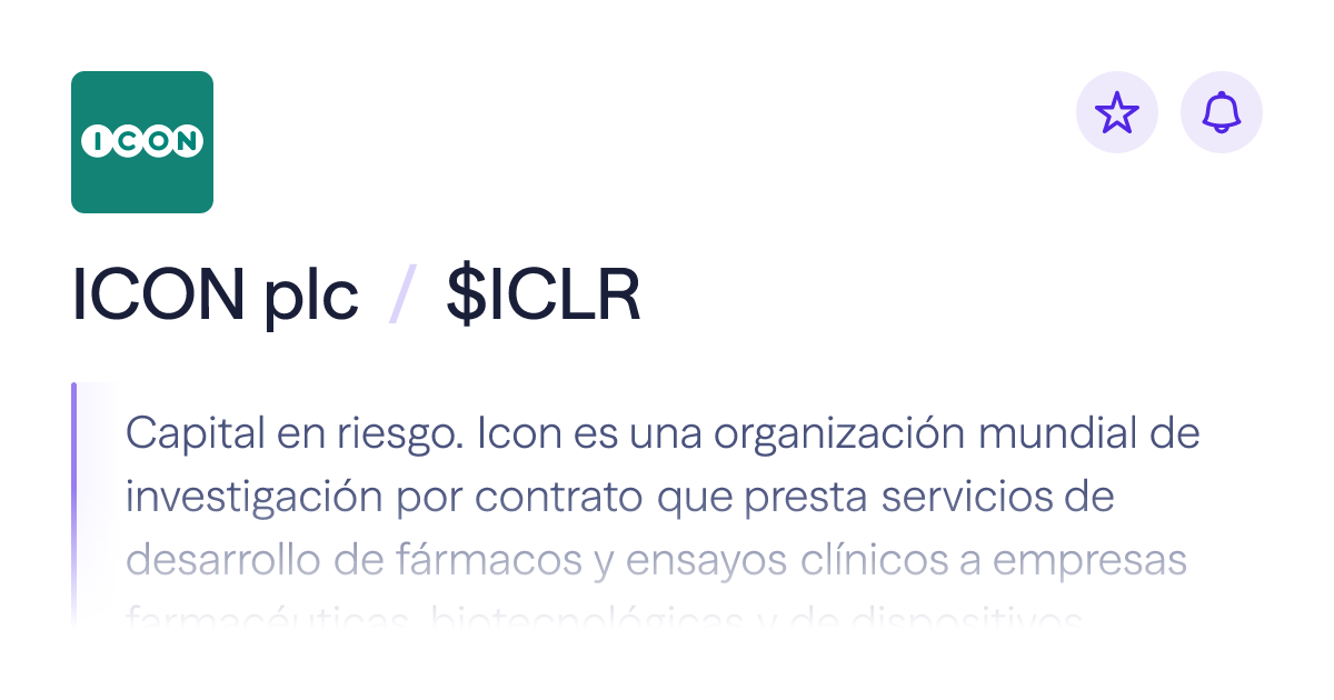 Compra acciones de ICON plc | Precio de $ICLR | Lightyear