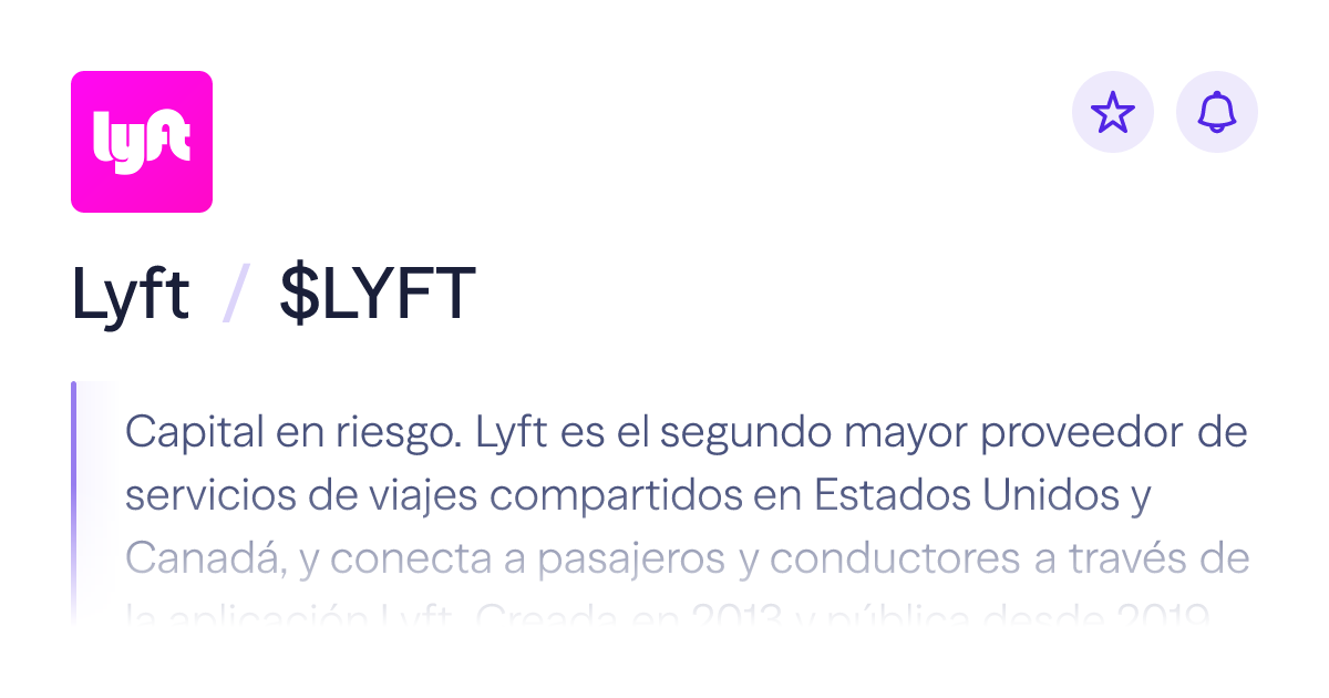 Compra acciones de Lyft | Precio de $LYFT | Lightyear