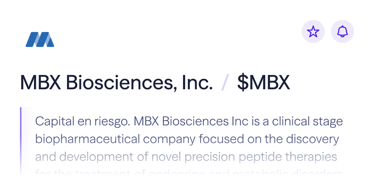 Compra acciones de MBX Biosciences, Inc. | Precio de $MBX | Lightyear