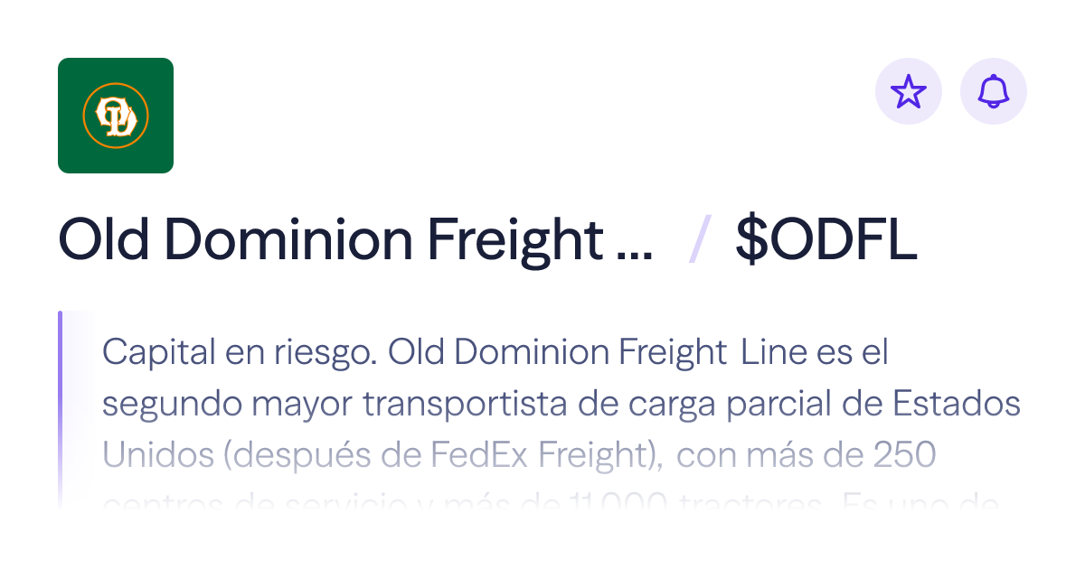 Compra acciones de Old Dominion Freight Line | Precio de $ODFL | Lightyear