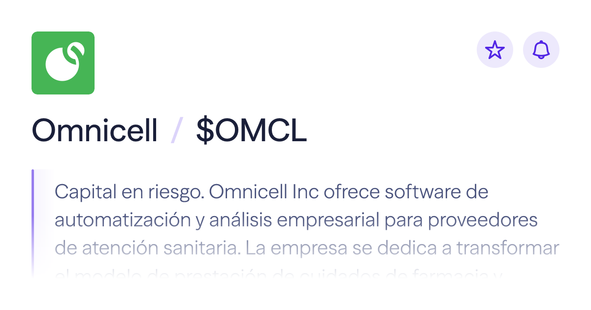 Compra acciones de Omnicell | Precio de $OMCL | Lightyear