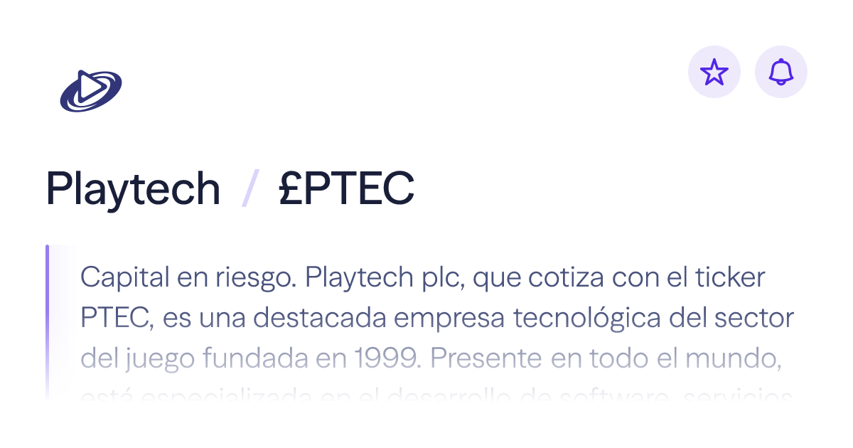 Compra acciones de Playtech | Precio de £PTEC | Lightyear