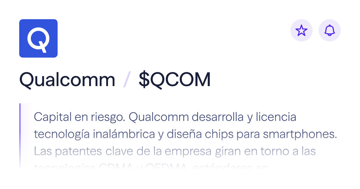 Compra acciones de Qualcomm | Precio de $QCOM | Lightyear