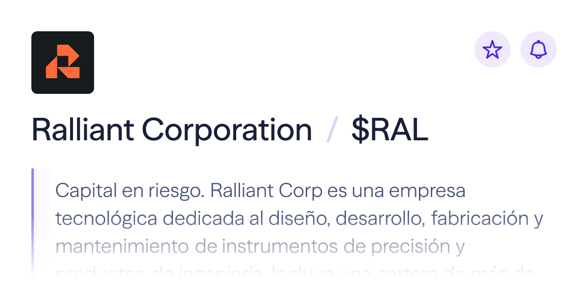 Compra acciones de Ralliant Corporation | Precio de $RAL | Lightyear