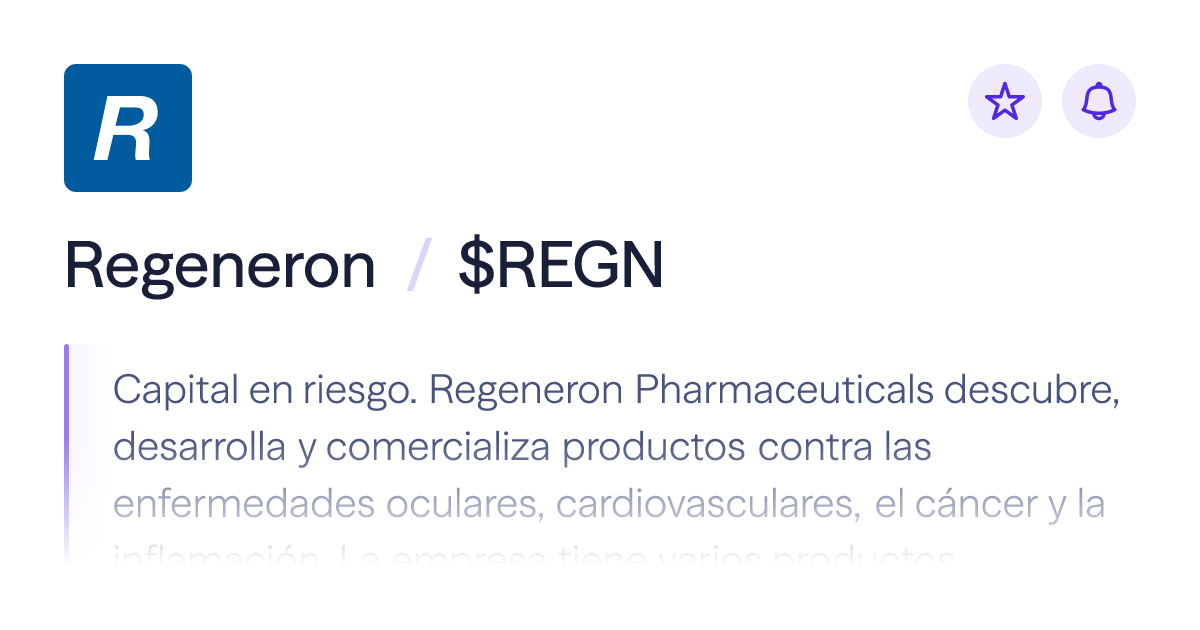 Compra acciones de Regeneron | Precio de $REGN | Lightyear