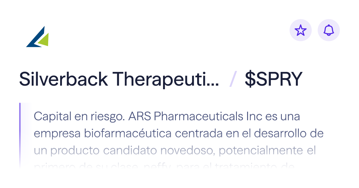 Compra acciones de Silverback Therapeutics | Precio de $SPRY | Lightyear