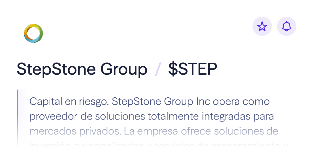 Compra acciones de StepStone Group | Precio de $STEP | Lightyear