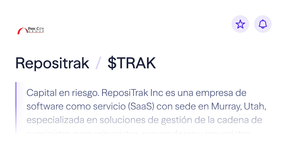 Compra acciones de Repositrak | Precio de $TRAK | Lightyear
