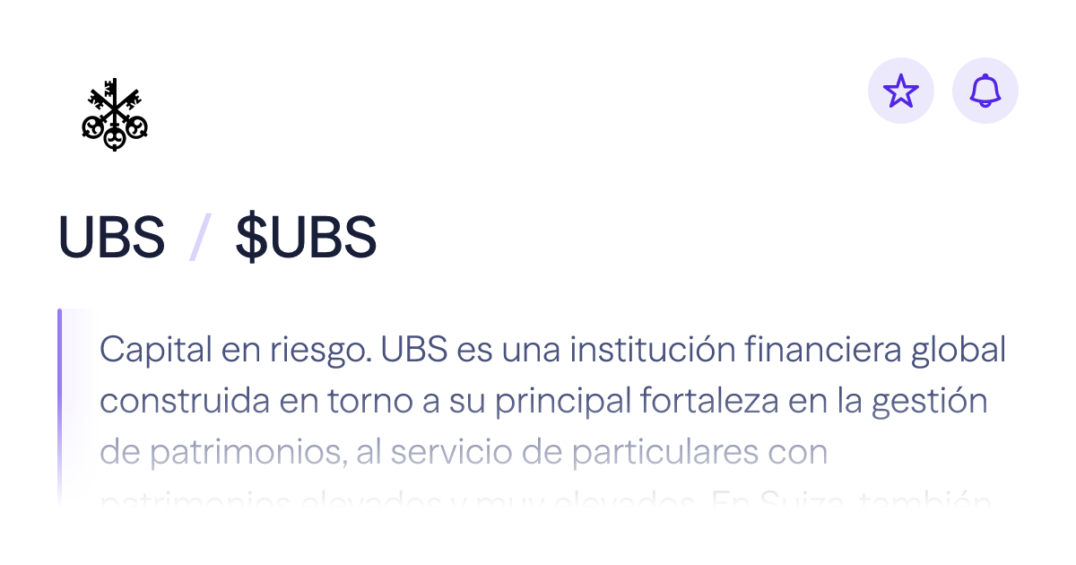 Compra acciones de UBS | Precio de $UBS | Lightyear