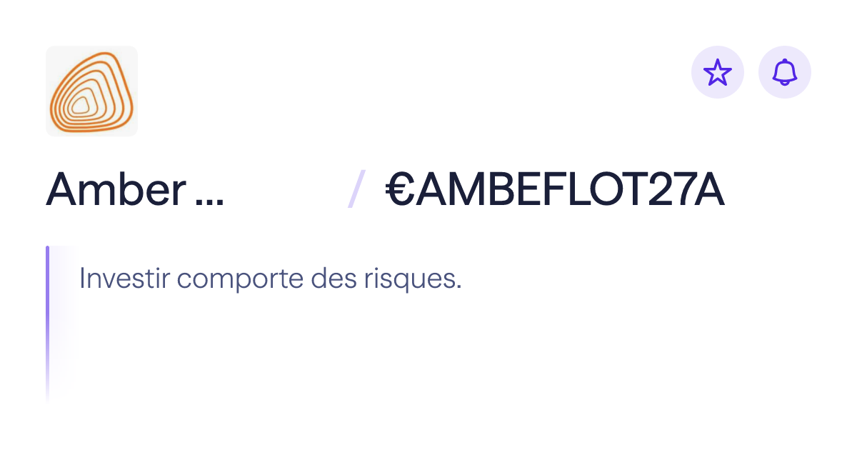 Acheter Amber Beverage Group Holding 4Y bond | AMBEFLOT27A | Lightyear