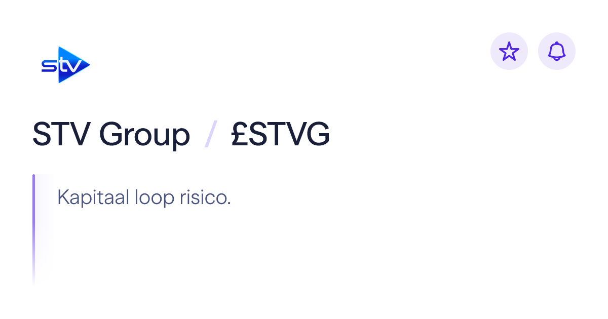 Het aandeel STV Group kopen | koers: £STVG | Lightyear